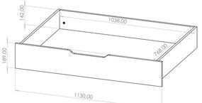 MAXIONE k | zásuvka pod postel | 113 cm | kašmír