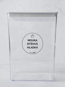 MOUKA RÝŽOVÁ HLADKÁ - omyvatelná samolepka na dózu, výběr rozměrů Ø 5 cm / 5 x 5 cm / 6 x 8 cm | DomaLEP