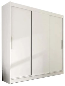Posuvná šatní skříň ASTON II, 250x215x58, bílá mat