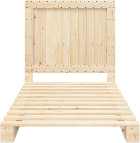Rám postele s čelem 100 x 200 cm masivní borové dřevo 3281533