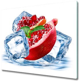 Skleněná krájecí deska Granátové jablko s ledem