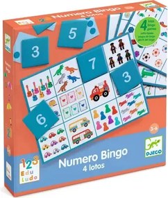 DJECO Hra Bingo 4v1 / Společenská hra / 4 varianty / od 4 let