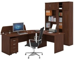 Kancelářský pracovní stůl MIRELLI A+, rovný, délka 1000 mm, ořech