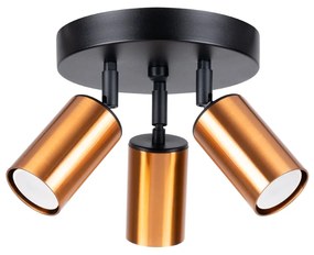 Sollux Lighting Měděné svítidlo WINX 3P černé/měděná