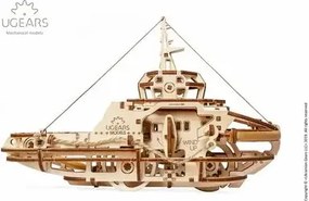 Ugears 3D dřevěné mechanické puzzle Remorkér / od 14 let / 169 dílků /