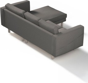 Potah na pohovku IKEA Norsborg 3-místná se šezlongem barva šedá látka pletený vzor