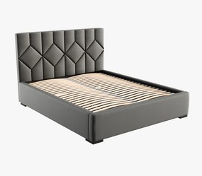 Čalouněná postel 160x200 cm Veggie 1 (šedá). 1036149