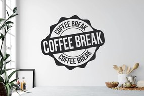 Lepy.cz Samolepka na zeď Coffee break Velikost (šířka x výška): 45x38cm, Barevná varianta: Tmavě modrá
