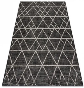 koberec SIZAL FLOORLUX 20508 Černá / stříbrný TROJÚHELNÍK velikost 200x290 cm | krásné koberce cz