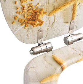 WC sedátko s funkcí pomalého sklápění 2 ks MDF motiv hvězdic 276997