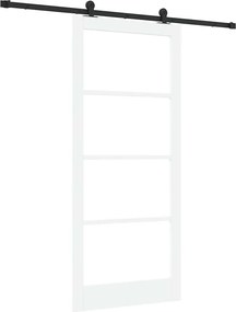 Posuvné dveře ORKDAL 93 x 211 cm Masivní borové dřevo a sklo 3332038
