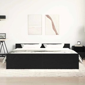 Rám postele bez matrace černý dub 180x200 cm, dřevěné podlahy 3329322