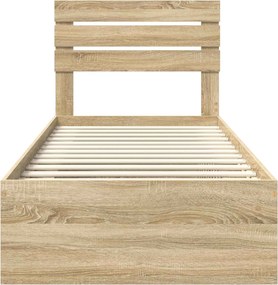 Rám postele s čelo Sonoma 100 x 200 cm Masivní borové dřevo 3411449