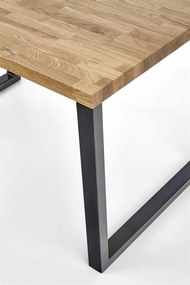 Jídelní stůl s dubovou deskou RADUS 120(200)x78