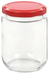 Zavařovací sklenice s červenými víčky 96 ks 230 ml - Default Title