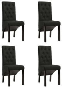 Jídelní židle 4 ks černé textil 276975