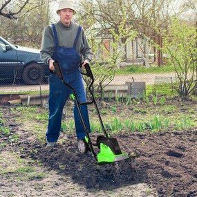 Costway Elektrický kultivátor s 6 sekáčkou a 2 bodovým bezpečnostním spínačem