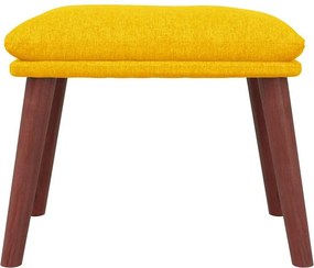 Podnožka hořčicově žlutá 45 x 29,5 x 35 cm textil 341464