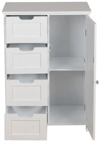 78628 Miadomodo Úložná skříňka se 4 šuplíky, 55 x 30 x 82 cm, bílá