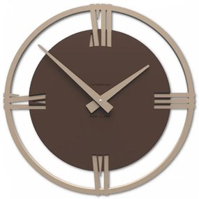 Designové hodiny 10-216 CalleaDesign Sirio 60cm (více variant dýhy) Barva čokoládová-69 - RAL8017