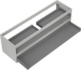 Mexen Box-A, závěsná skříňka 160 cm, 2 zásuvky, matná šedá, 91AX0-1600-470-2-62