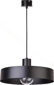 SIGMA Závěsné industriální osvětlení RIF, 1xE27, 60W, 35cm, kulaté, černé 30895