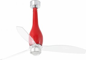 FARO 32005-9 ETERFAN M LED, červená/transparentní, stropní ventilátor s DC motorem - FARO