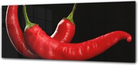 grafika sklo skleněný obraz 137x55 paprika