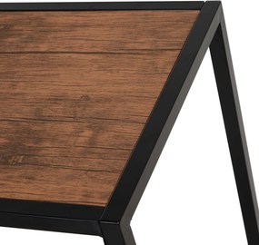 HOMCOM Jídelní set Kuchyňský stůl se 2 židlemi Jídelní set z kovu a přírodního dřeva pro malé pokoje