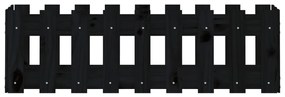 Vyvýšený záhon plotový design černý 100x30x30 cm masiv borovice - Default Title