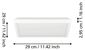 Eglo 901474 -LED RGBW St. koupel. svítidlo ROVITO-Z 13,4W/230V 29x29cm IP44 bílá
