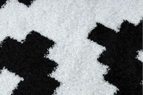 Kusový koberec SKETCH PHILIP bílý / černý - čtverce