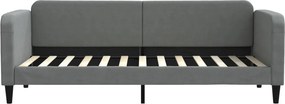Válenda s přistýlkou tmavě šedá 80 x 200 cm textil 3196812