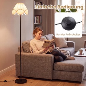 Costway Stmívatelná stojací lampa 159 cm s plynule nastavitelným
