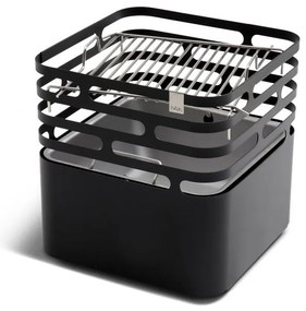 Höfats Stylové ohniště a gril CUBE na dřevo Varianta: BBQ set - černý
