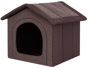 HobbyDog Pelíšek pro psa Bouda - hnědá VELIKOST: Pro střední psy (vel. R4) - 60 x 55 x 60 cm