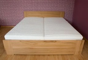 Postel Postelia PETRA Buk 180x200 - dřevěná postel z masivu o šíři 4 cm