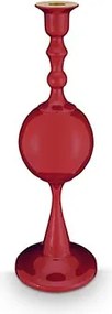 Pip studio kovový svícen 37 cm - tmavě červený (Kovový luxusní svícen v tmavě červené barvě)