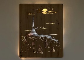 Li-Go "Ještěd" světelný obraz 230V 90x110cm provedení povrchu: dub světlý