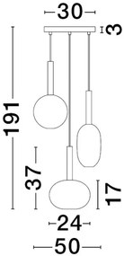 Designový lustr Amelia 24 zlaté
