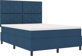Postel s boxspringem s čelo Modrá 160 x 200 cm textil 3339482