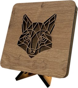 Li-Go "Hlava lišky" lampa 19x19 cm provedení povrchu: dub světlý