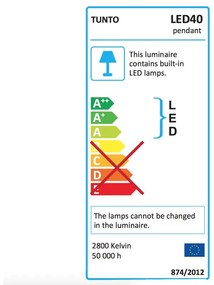 Tunto LED40PW Závěsná lampa, dub