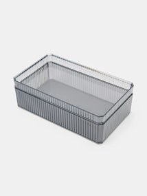 Sinsay - Drážkovaný úložný box s víkem - šedá