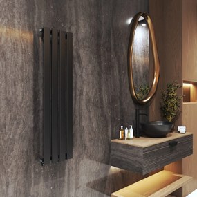 Gamma Vertical, topné těleso 1100x296 mm, 368W, černá matná, GMA-VERT-1100296-BK