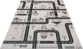 Krémový dětský koberec Ragami City, 80 x 150 cm