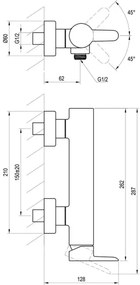Ravak X070145 - Sprchová baterie PURI lesklý chrom