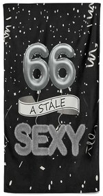 Osuška Stále sexy – černá (věk: 66, Velikost osušky: 70x140cm)