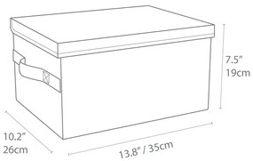 Modrý látkový úložný box s víkem 35x19x26 cm Soft Storage – Bigso Box of Sweden
