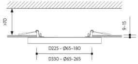 Podhledové/přisazené svítidlo Panlux ADAPT CCT 3000-4000-6000K 30W průměr 330mm PN21400003